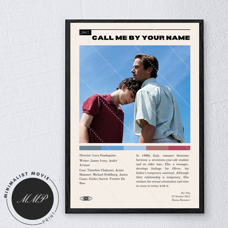 Call Me by Your Name Poster DIGITAL DOWNLOAD Minimalist Movie Print ...