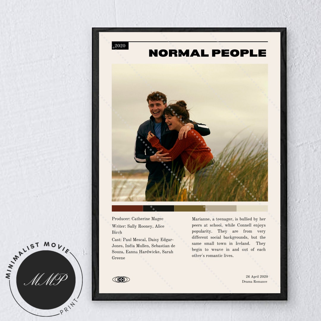 Normal People Poster Paul Mescal DIGITAL DOWNLOAD Minimalist Movie ...