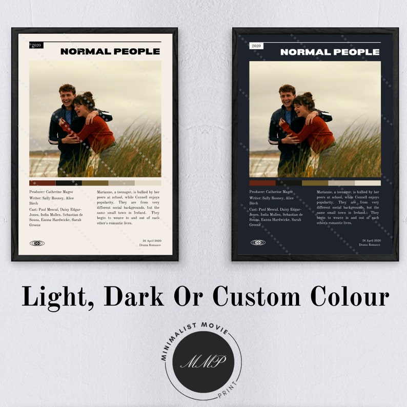Normal People Poster Paul Mescal DIGITAL DOWNLOAD Minimalist Movie ...