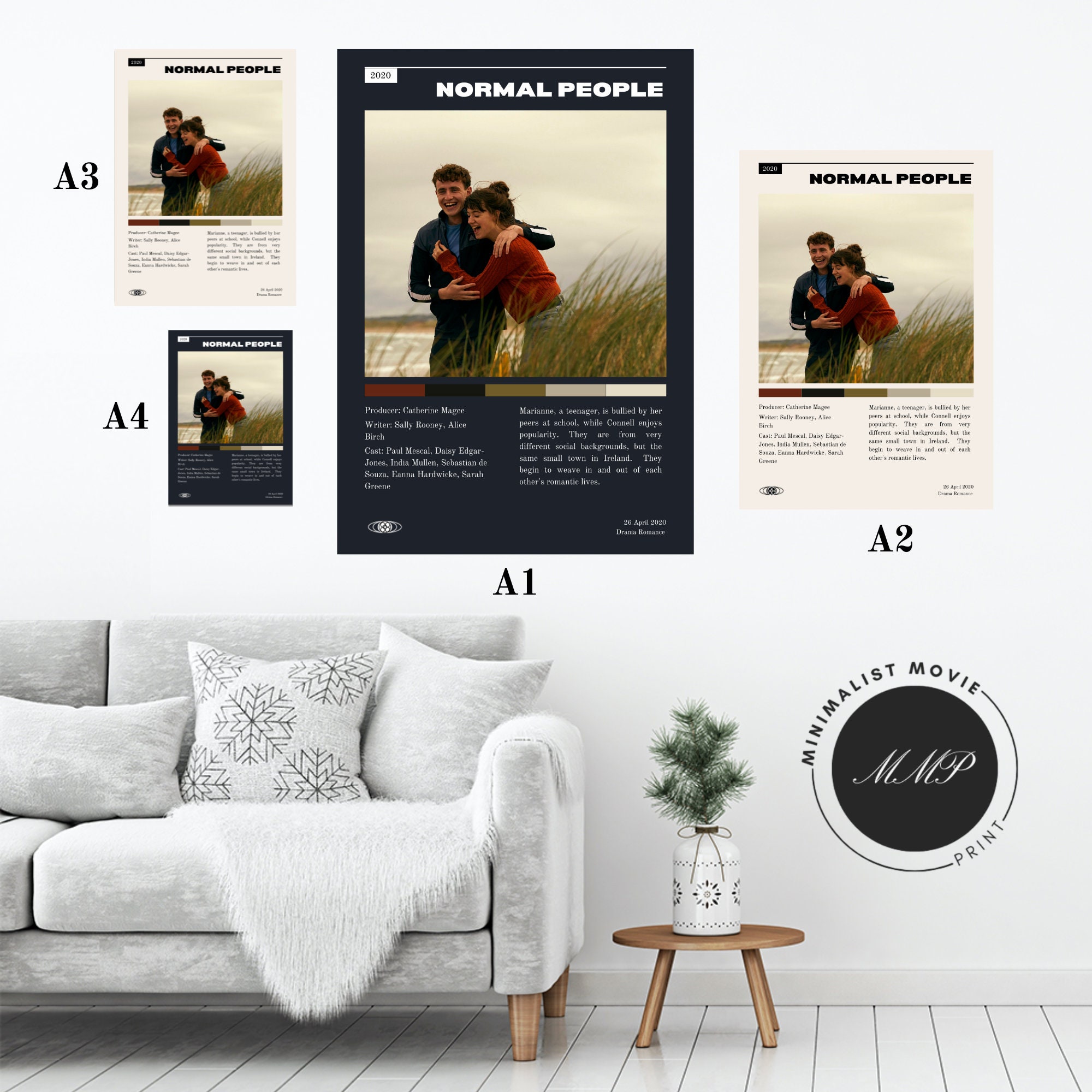 Normal People Poster Paul Mescal DIGITAL DOWNLOAD Minimalist Movie ...