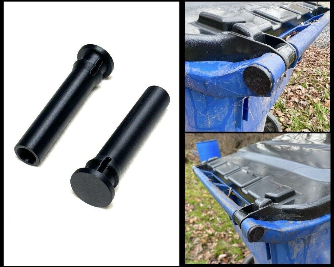 Stronger Wheelie Trash Can Bin Lid Hinge Pins 2x for Rehrig Sierra ...