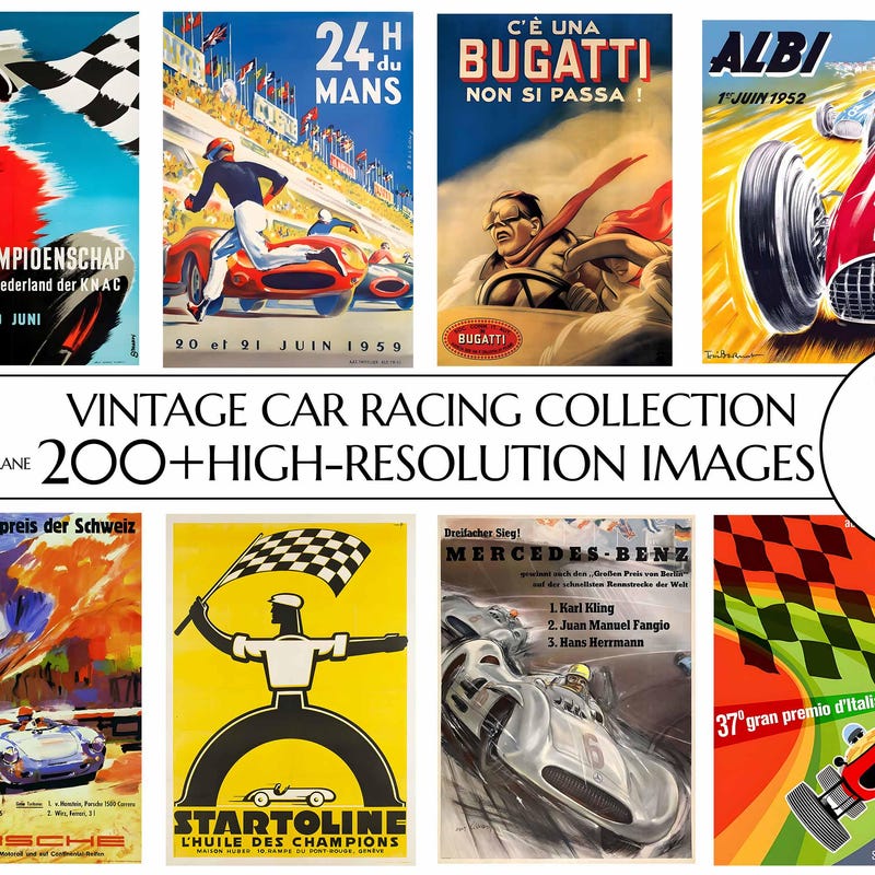 Vintage Race Poster - Etsy