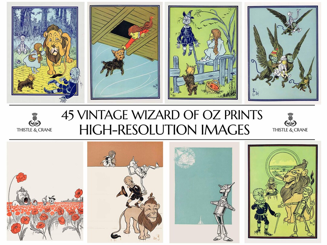 45 Original Vintage Wizard of Oz Prints | Remastered Art | High ...