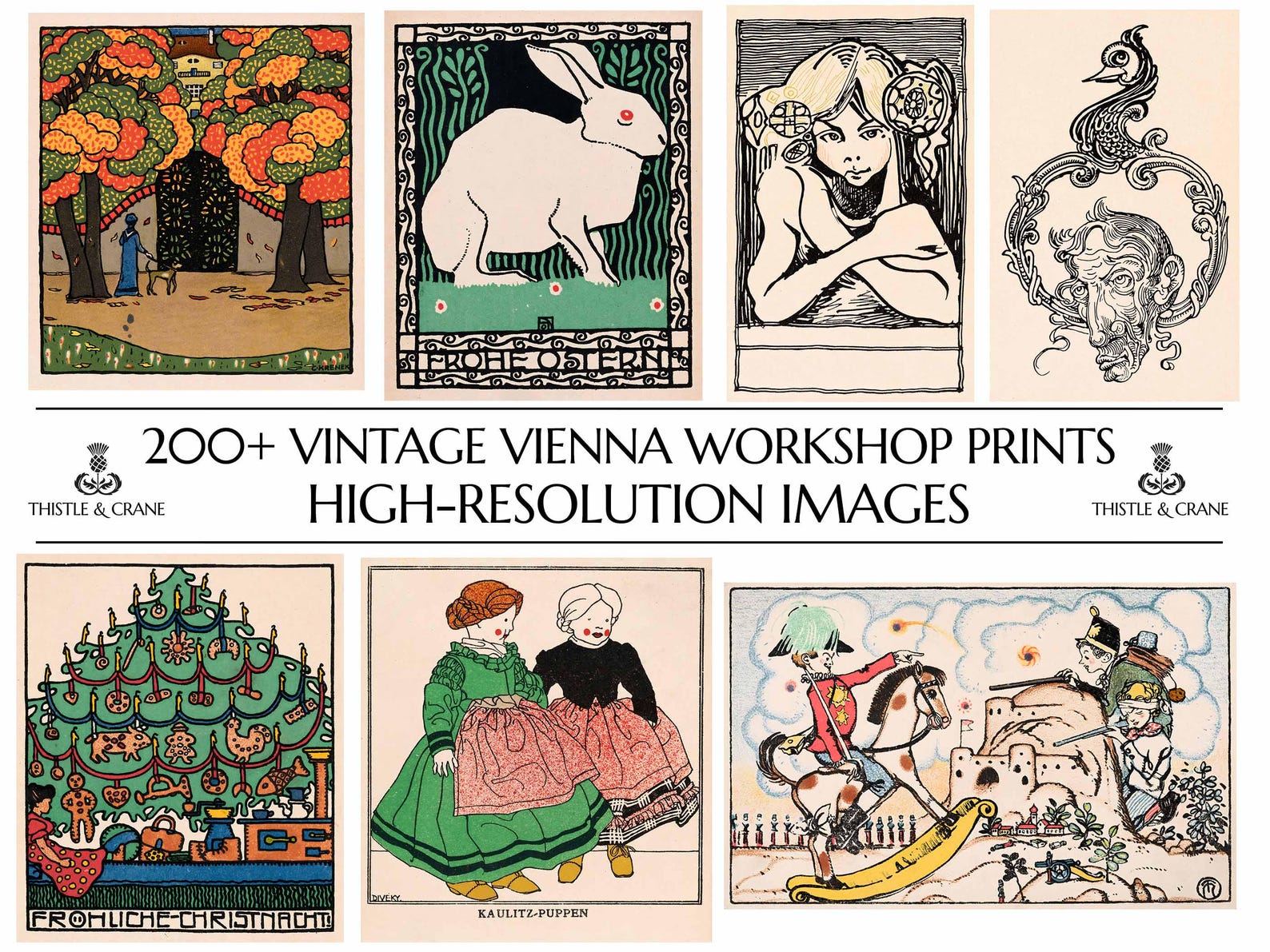 200+ Original Vintage Vienna Workshop Prints | Remastered Postcards ...