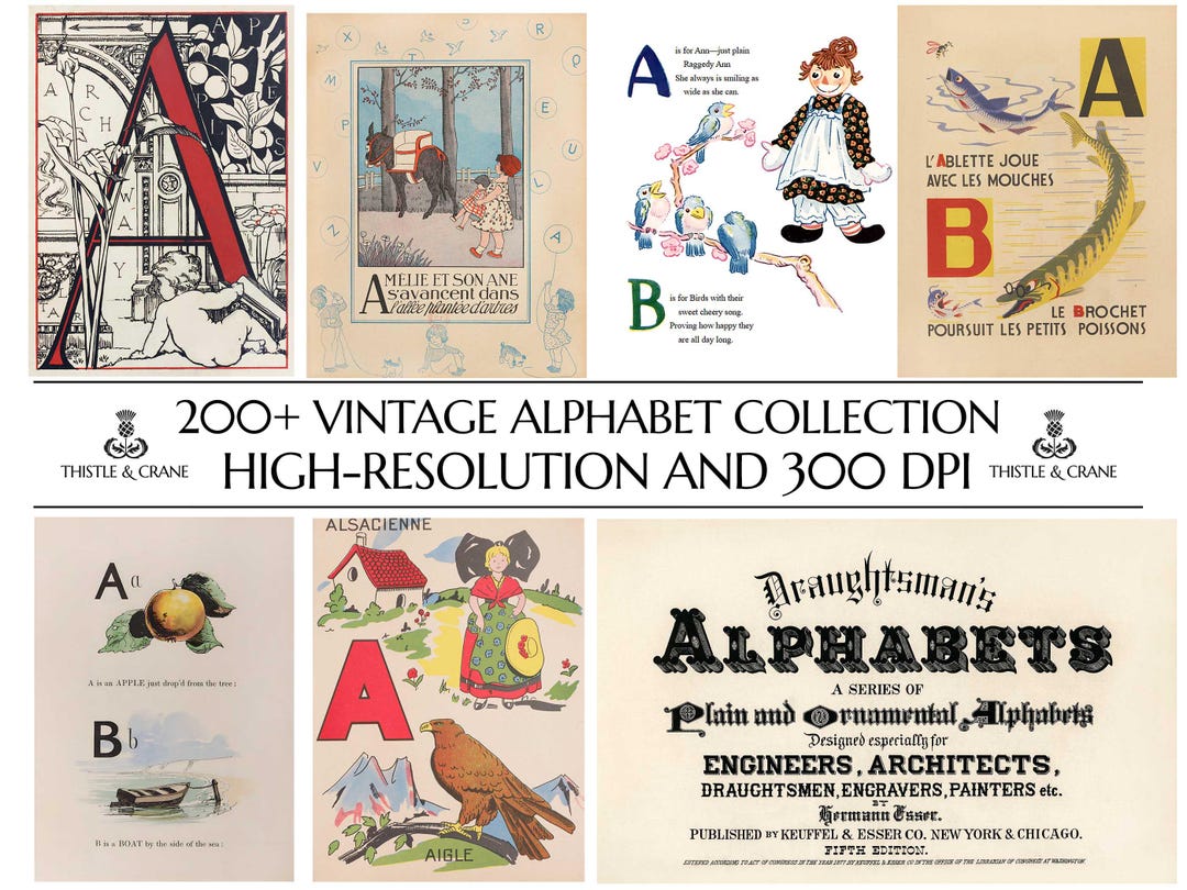 200+ Original Vintage Alphabet Collection | Abcs | Draughtsman’s ...