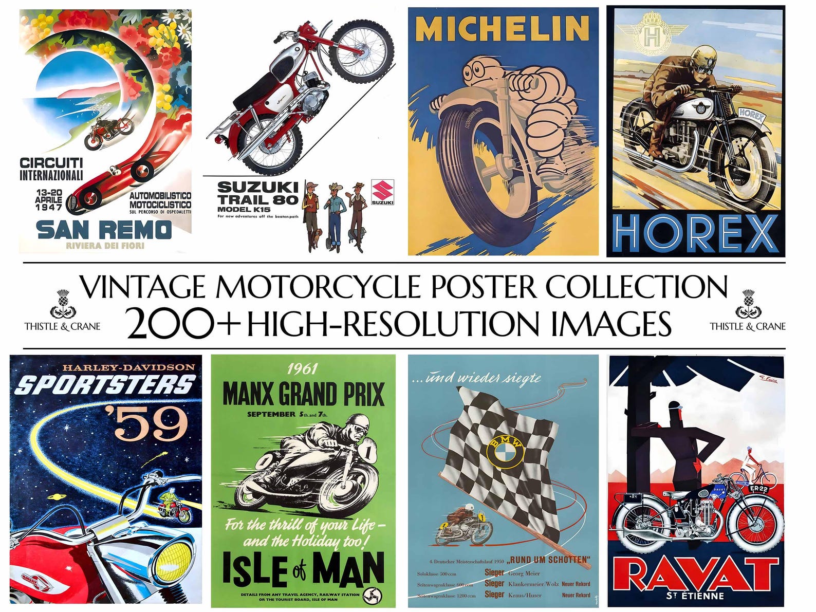 200+ Original Vintage Motorcycle Poster Collection | High Resolution ...