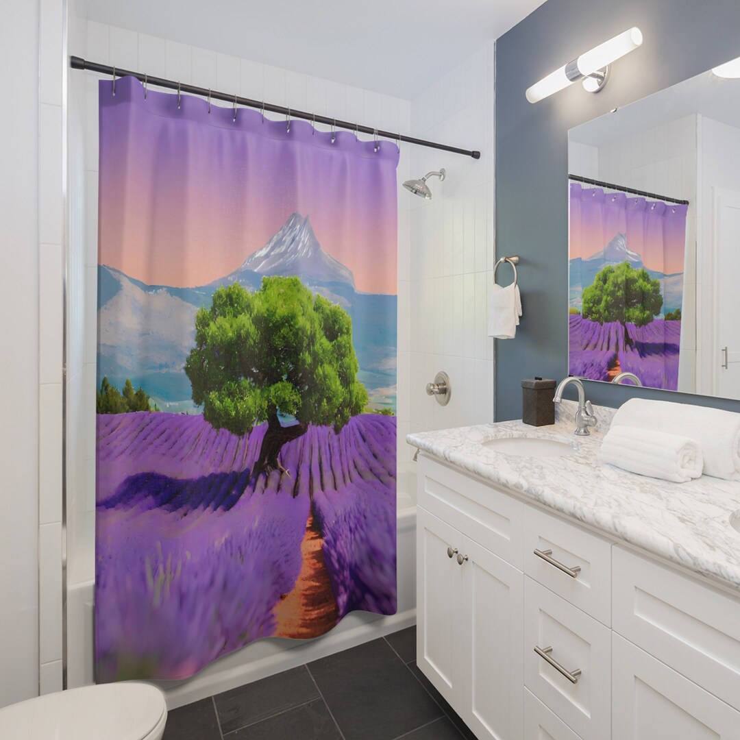 Lavender Field (D) Shower Curtain Collection. Lavender Bathroom Decor ...