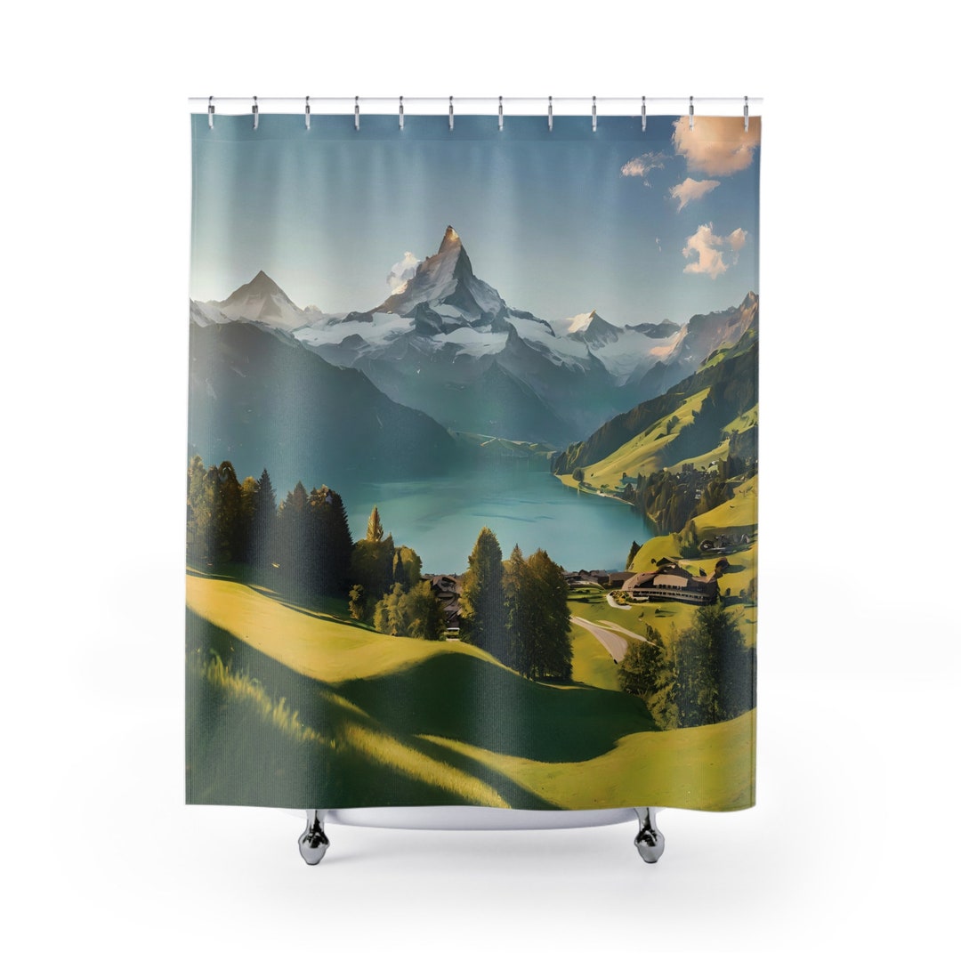 Swiss Alps (A) Shower Curtain Collection - Etsy