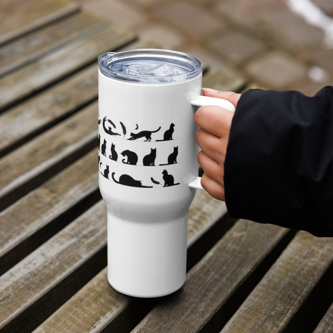 Cat Travel Mug With a Handle - Etsy