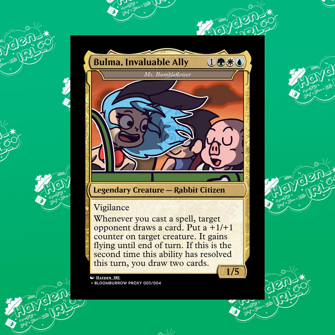 Bulma MTG Bloom Burrow Commander Proxy - Etsy