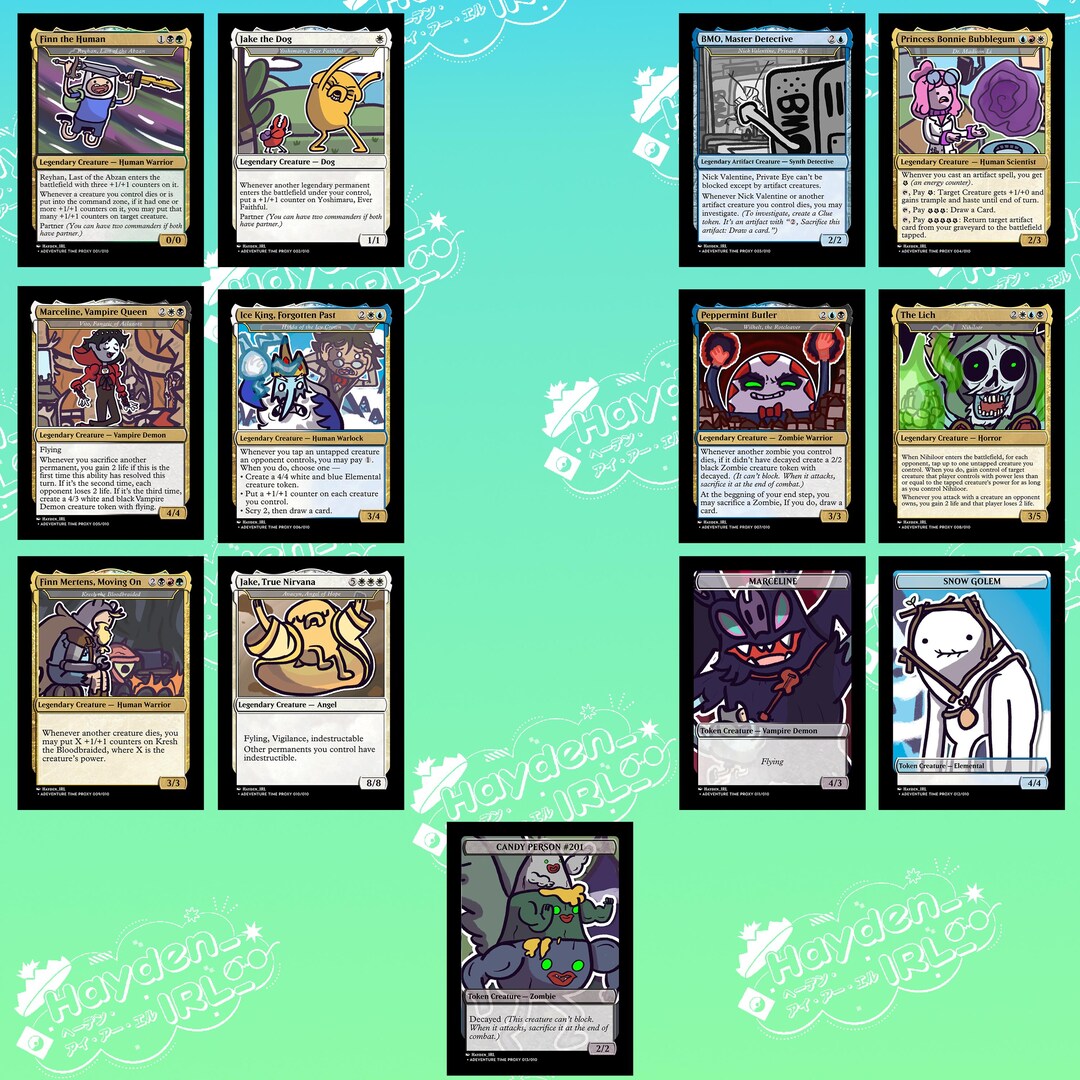 Adventure Time MTG Commander Proxies [FULL SET] - Etsy