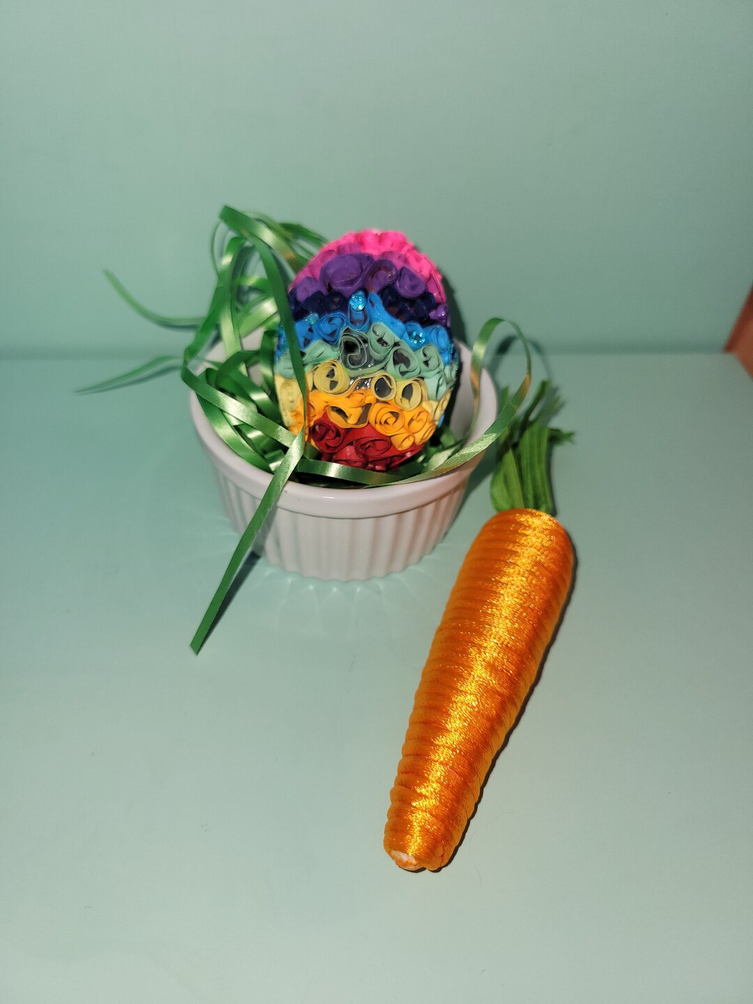 Handmade Paper Quilled Easter Egg: Rainbow - Etsy