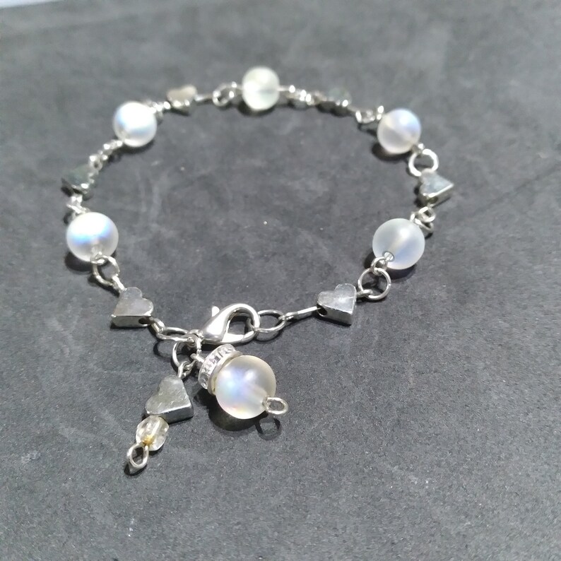 Frosted Dangle Charm Bracelet - Etsy