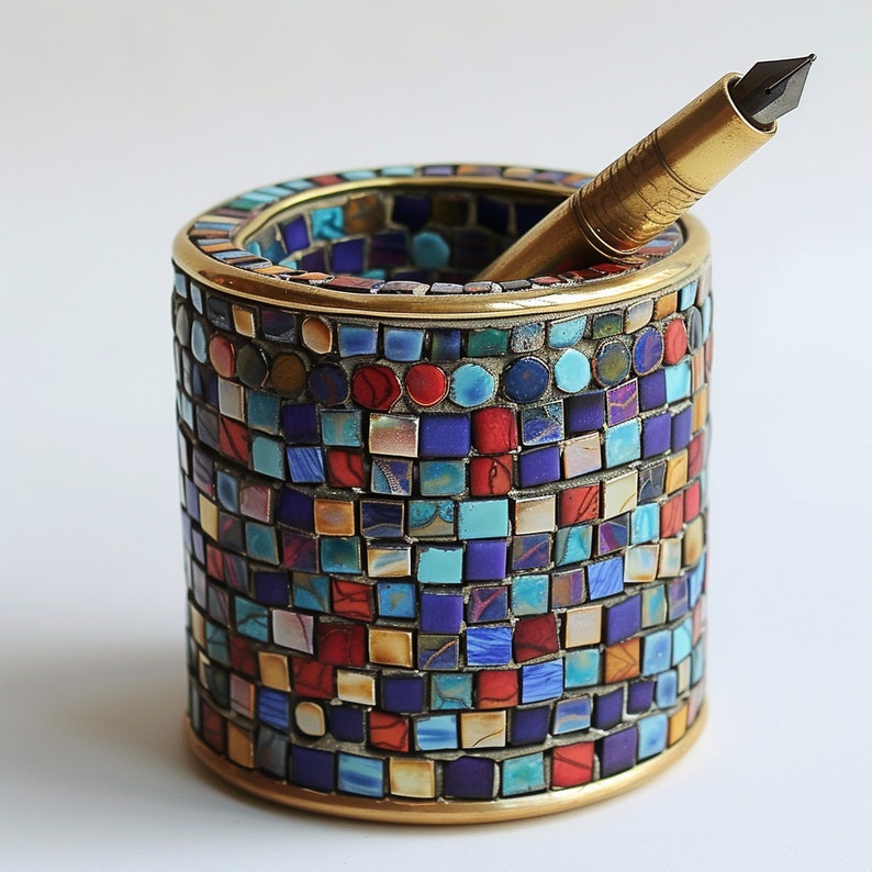 Celestial Starlight Mosaic Pen Container - Etsy