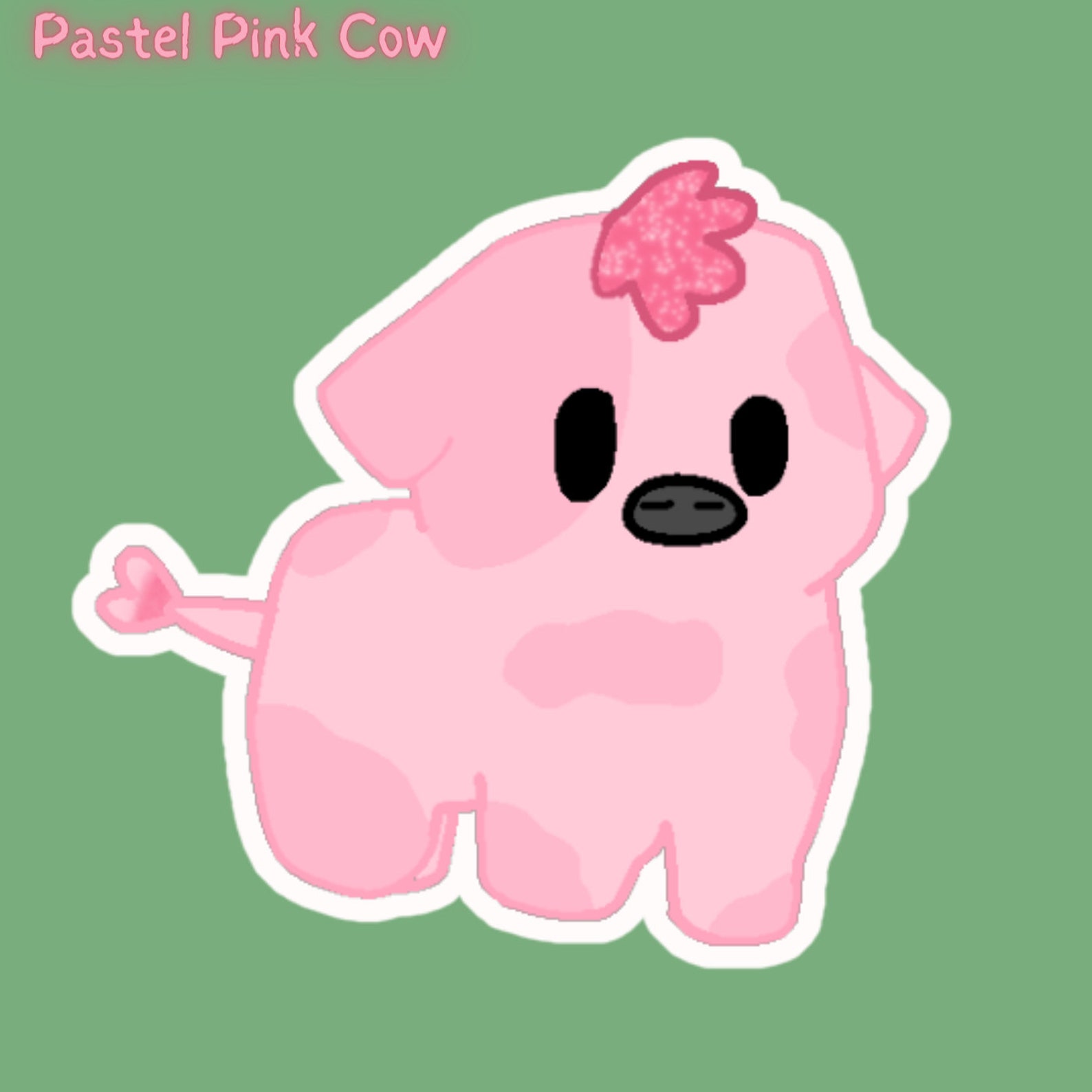 Pastel Pink Cow Single - Etsy
