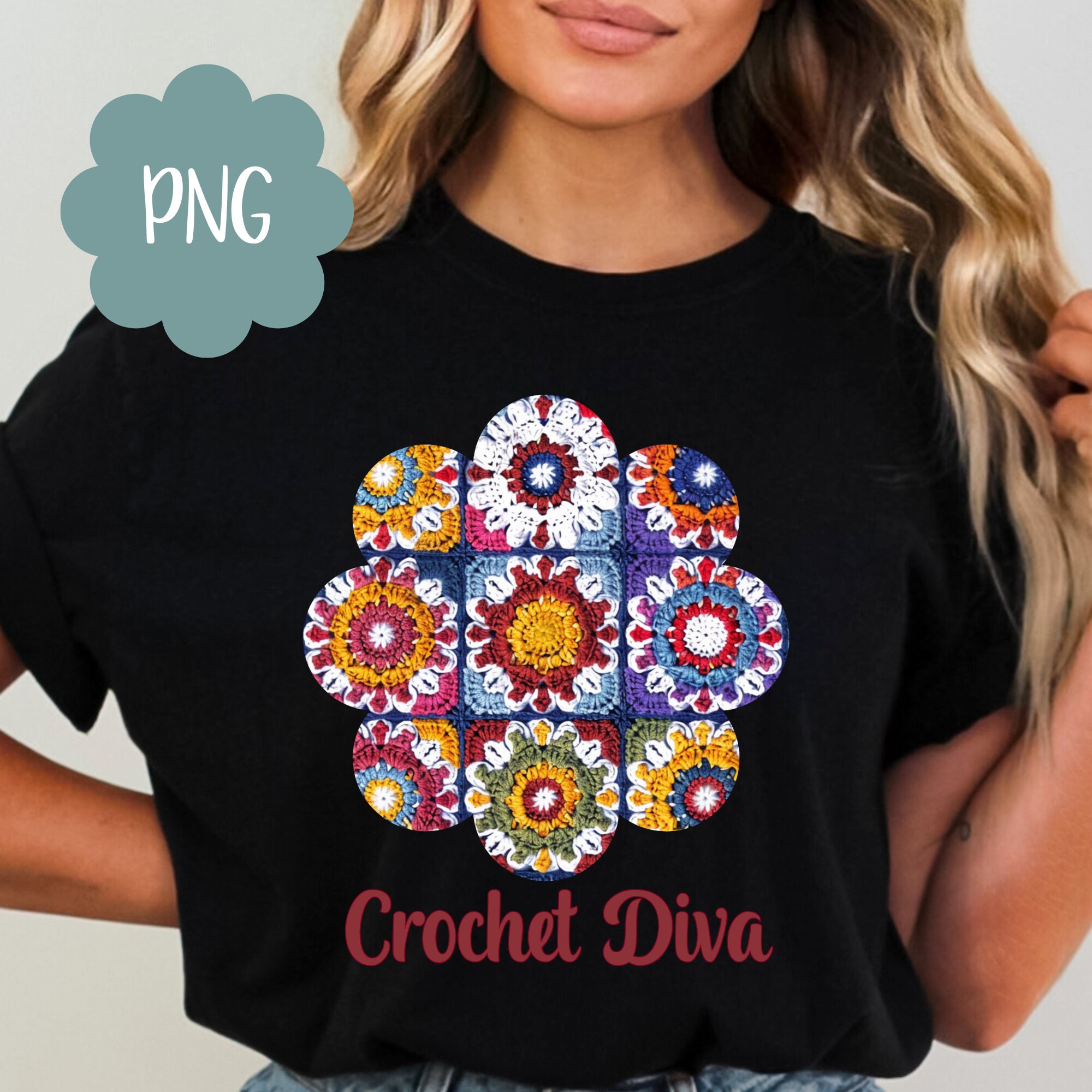 Crochet Diva PNG Sublimation Design Digital Download Only Crochet ...