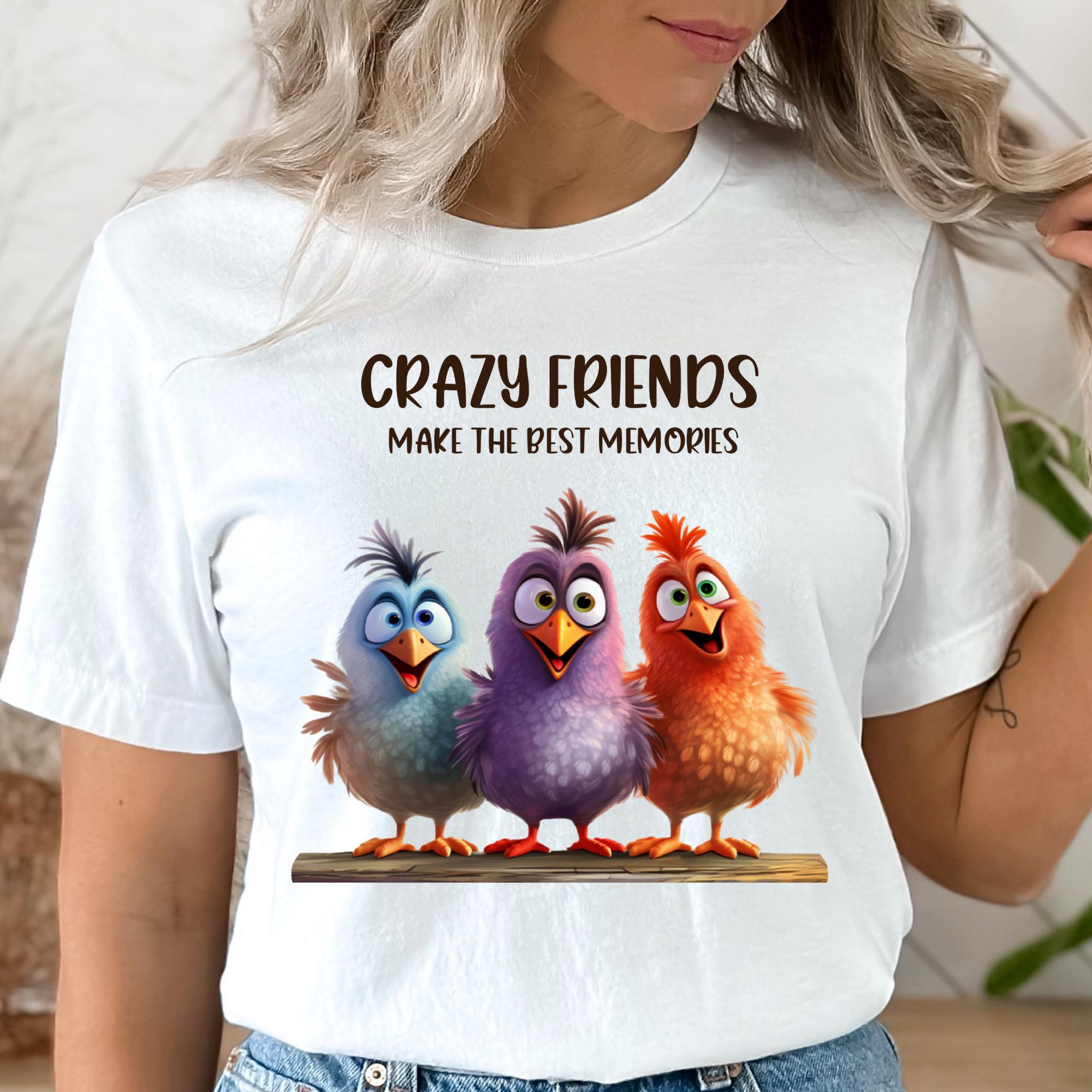Crazy Friends Chicken PNG Sublimation Design, Digital Download Only ...