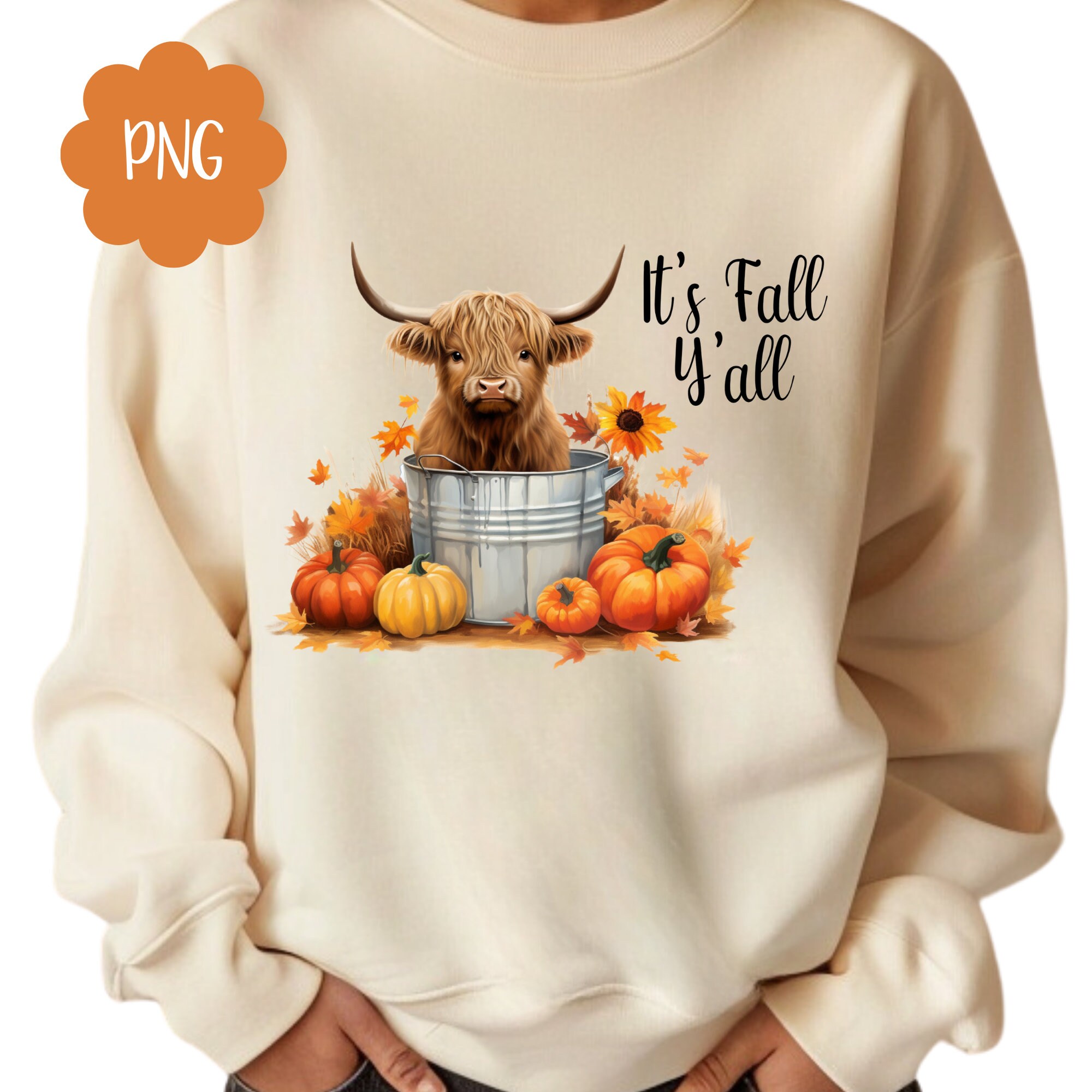 Fall Highland Cow Png Rustic Cow Png Its Fall Yall Clipart Halloween ...