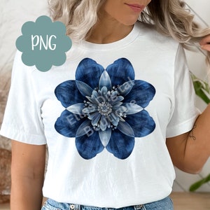 Denim Flower - Etsy