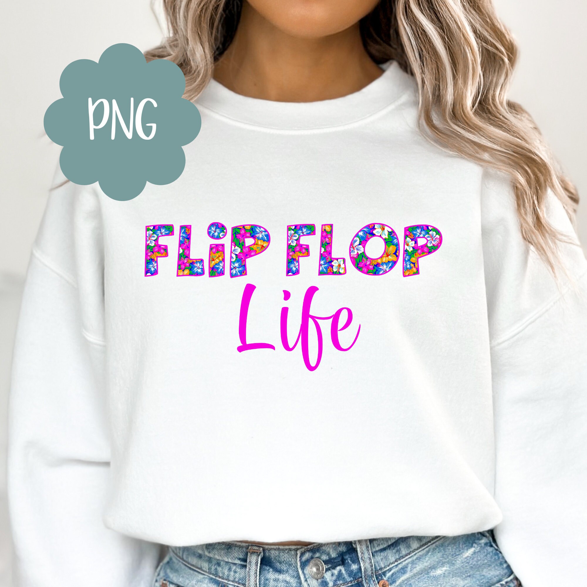 Flip Flop Life PNG Sublimation Design, Digital Download Only Summer ...