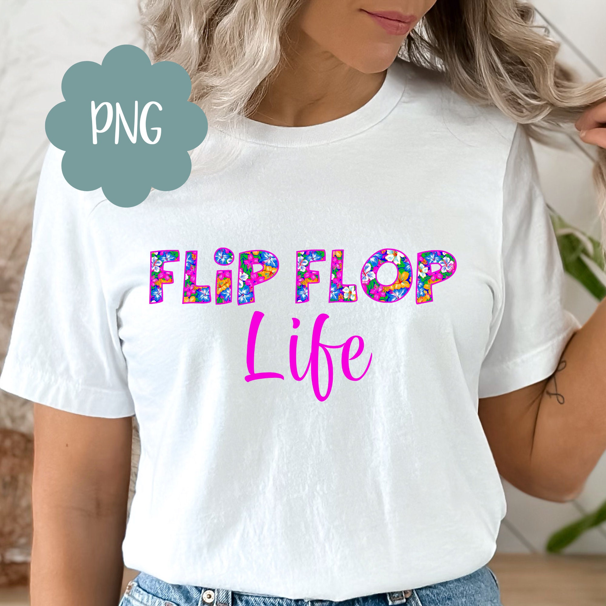 Flip Flop Life PNG Sublimation Design, Digital Download Only Summer ...