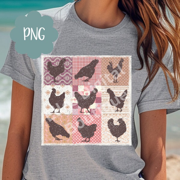 Patchwork Chicken - Etsy