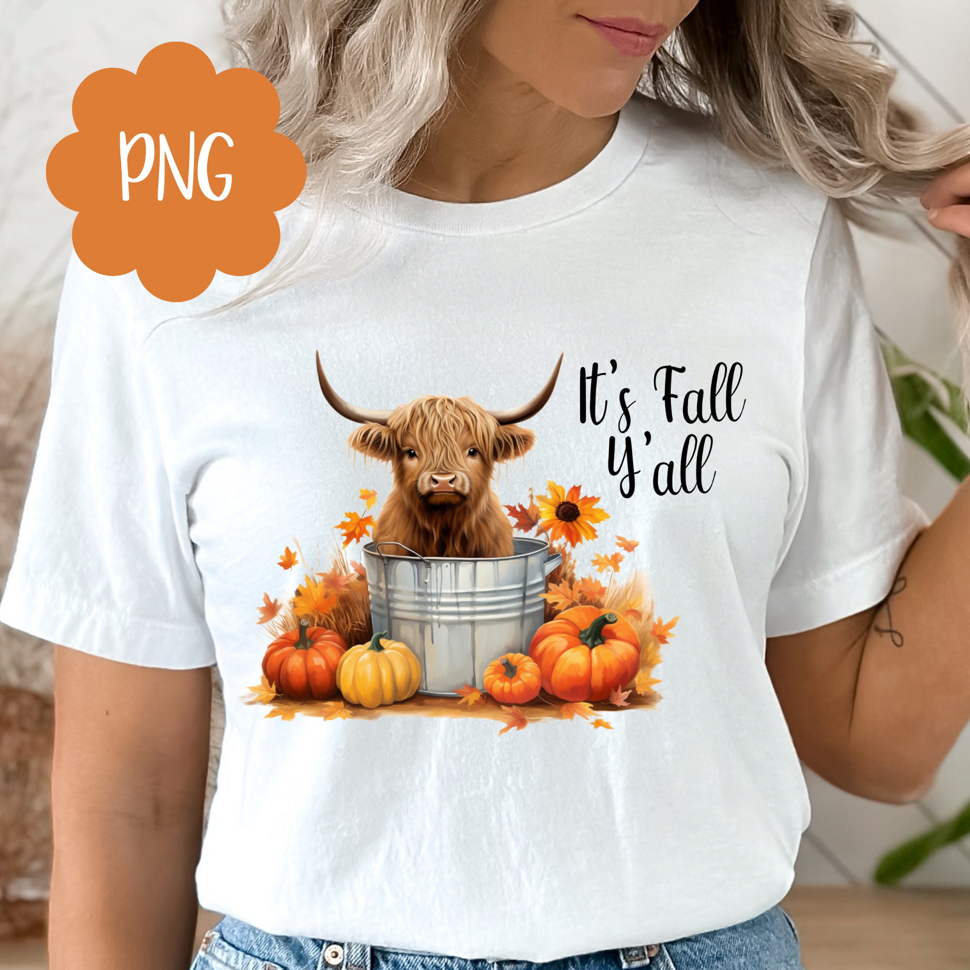 Fall Highland Cow Png Rustic Cow Png Its Fall Yall Clipart Halloween ...