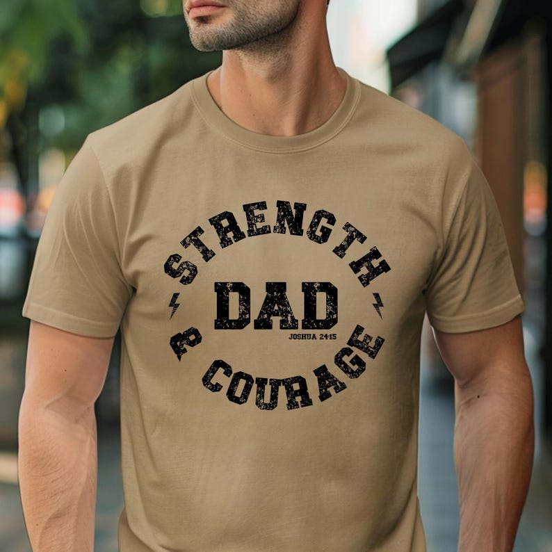 Dad Strength & Courage Sublimation PNG Design Christian Dad Png Jesus ...