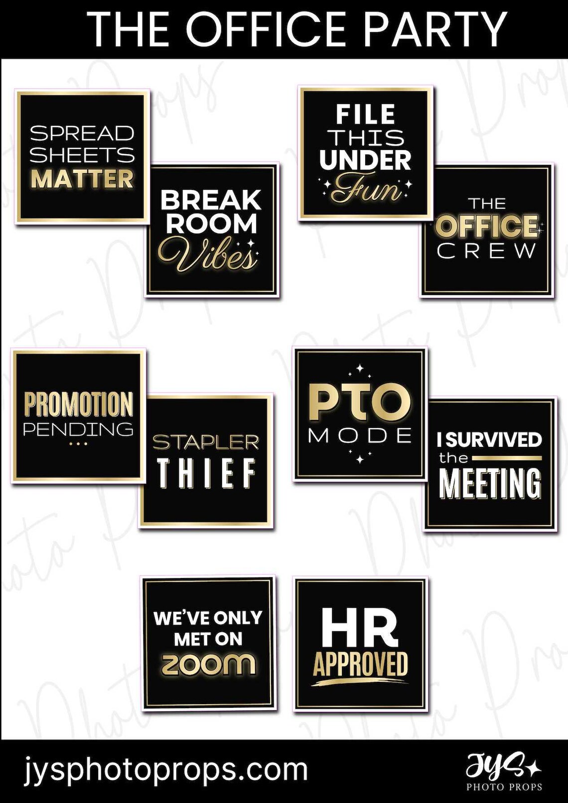 The Office Party Photo Booth Props - Etsy