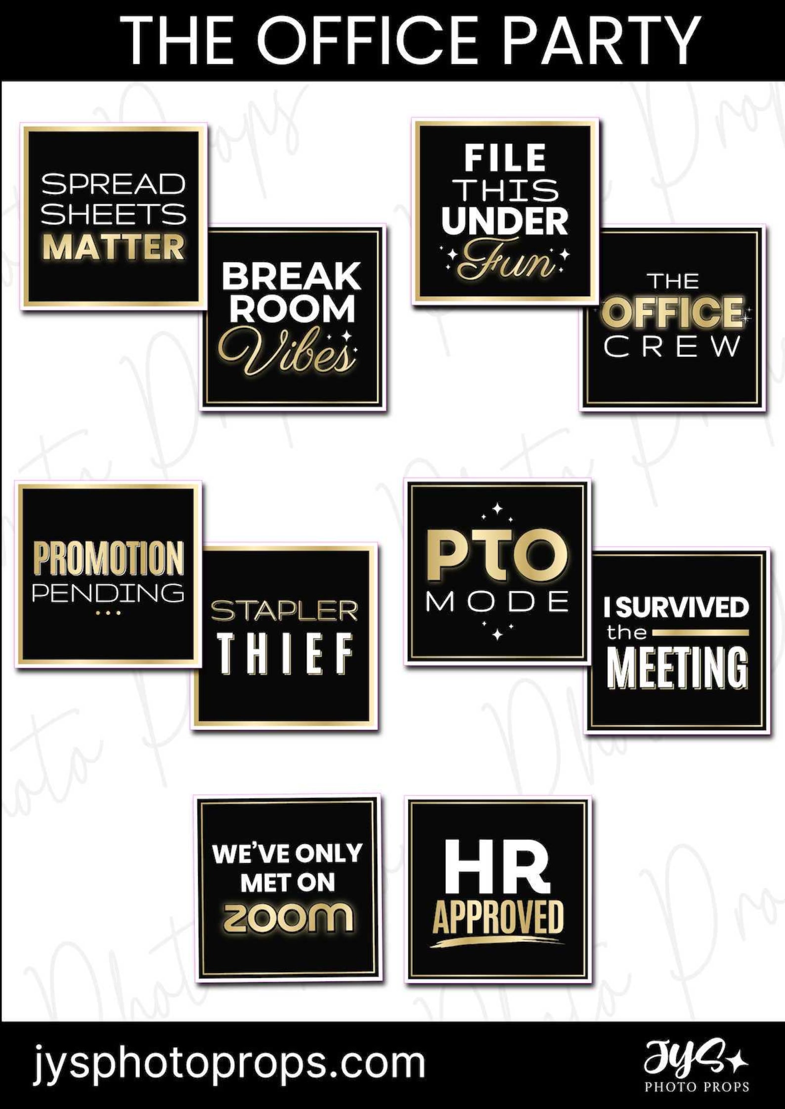The Office Party Photo Booth Props - Etsy