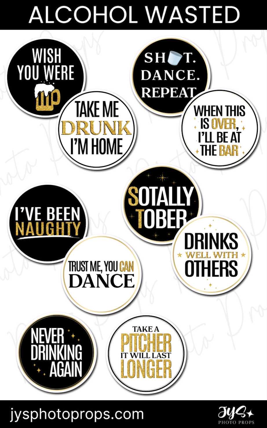 Alcohol Photo Booth Props, Custom Photo Booth Props, PVC Props, Liquor ...