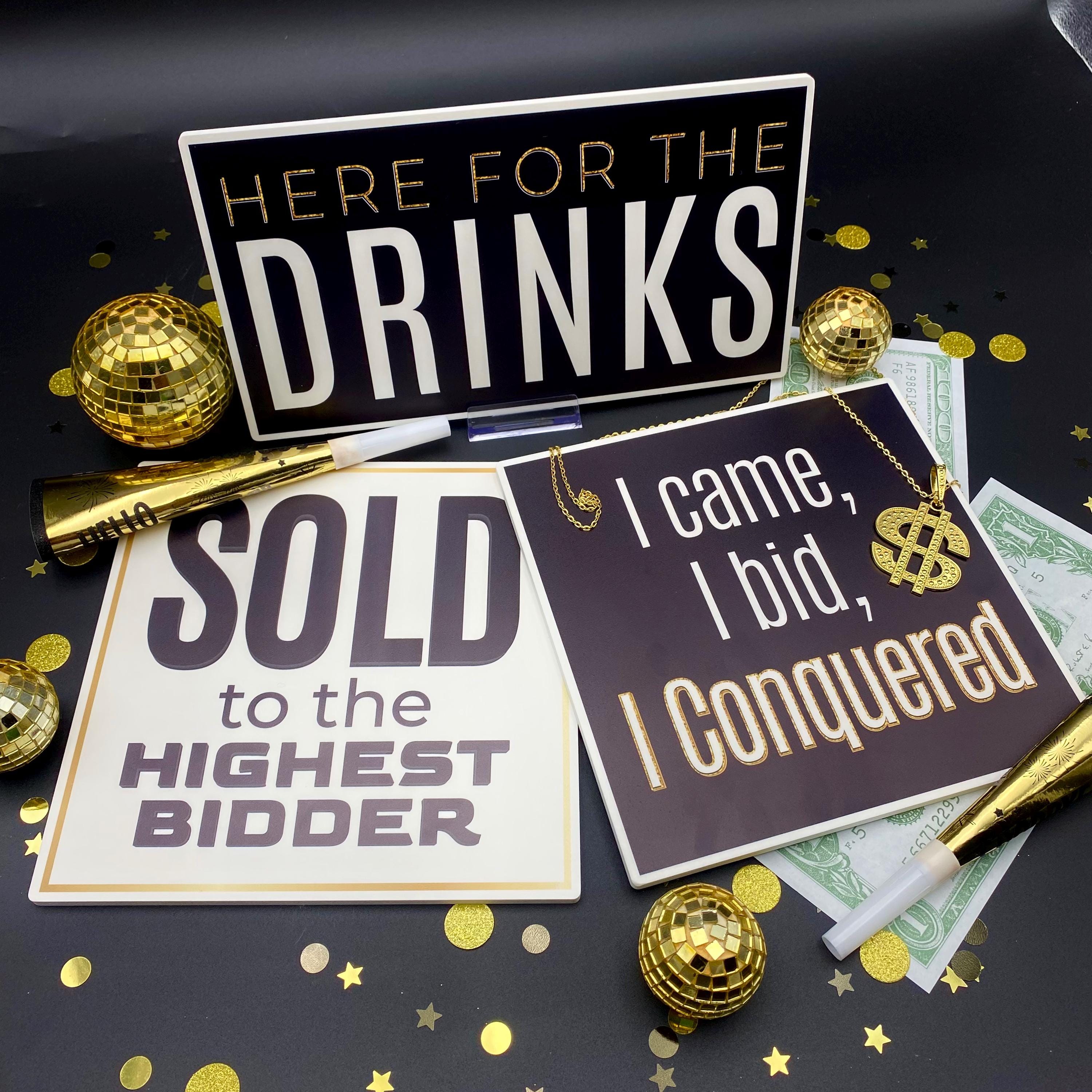 Auction Photo Booth Props, Fundraiser Photo Booth Props, PVC Props ...