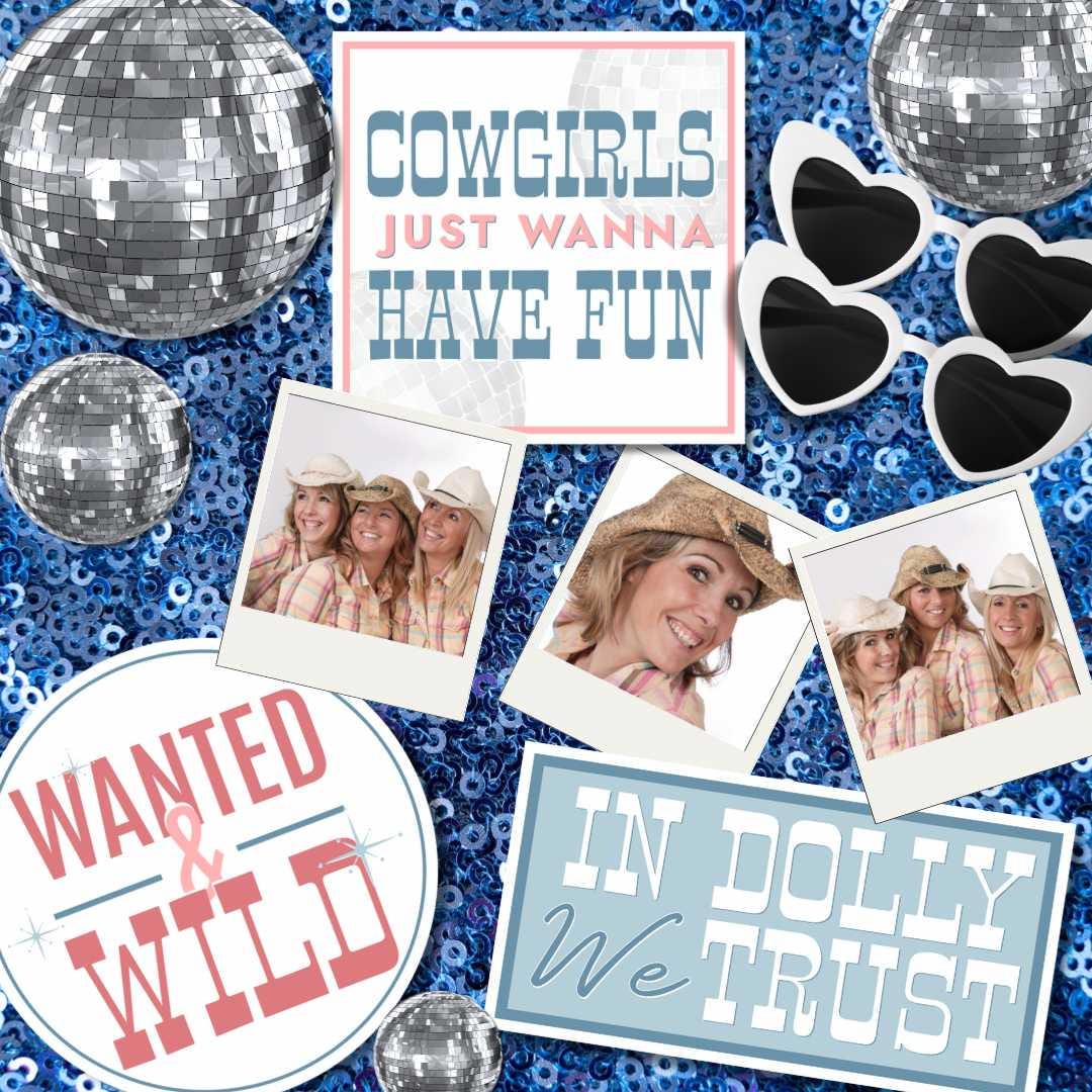 Cow Girl Photo Booth Props, Custom Photo Booth Props, PVC Props, Props ...