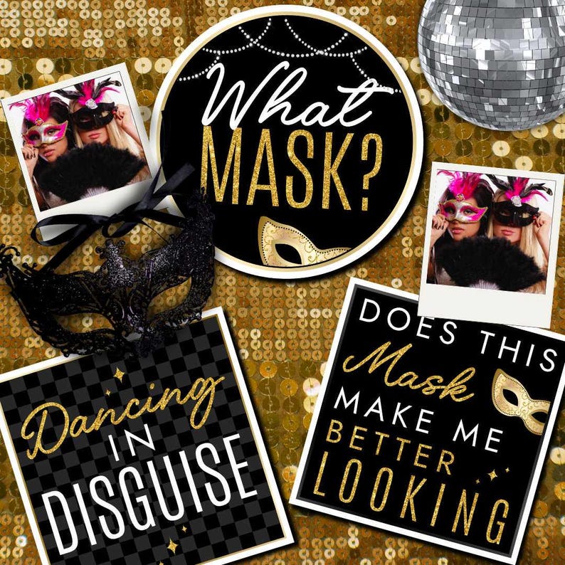 Masquerade Photo Booth Props, Custom Photo Booth Props, PVC Props ...