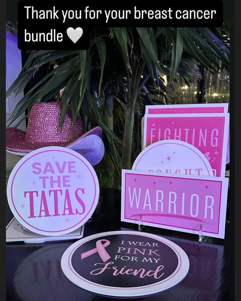 Breast Cancer Photo Booth Props, Custom Photo Booth Props, PVC Props ...