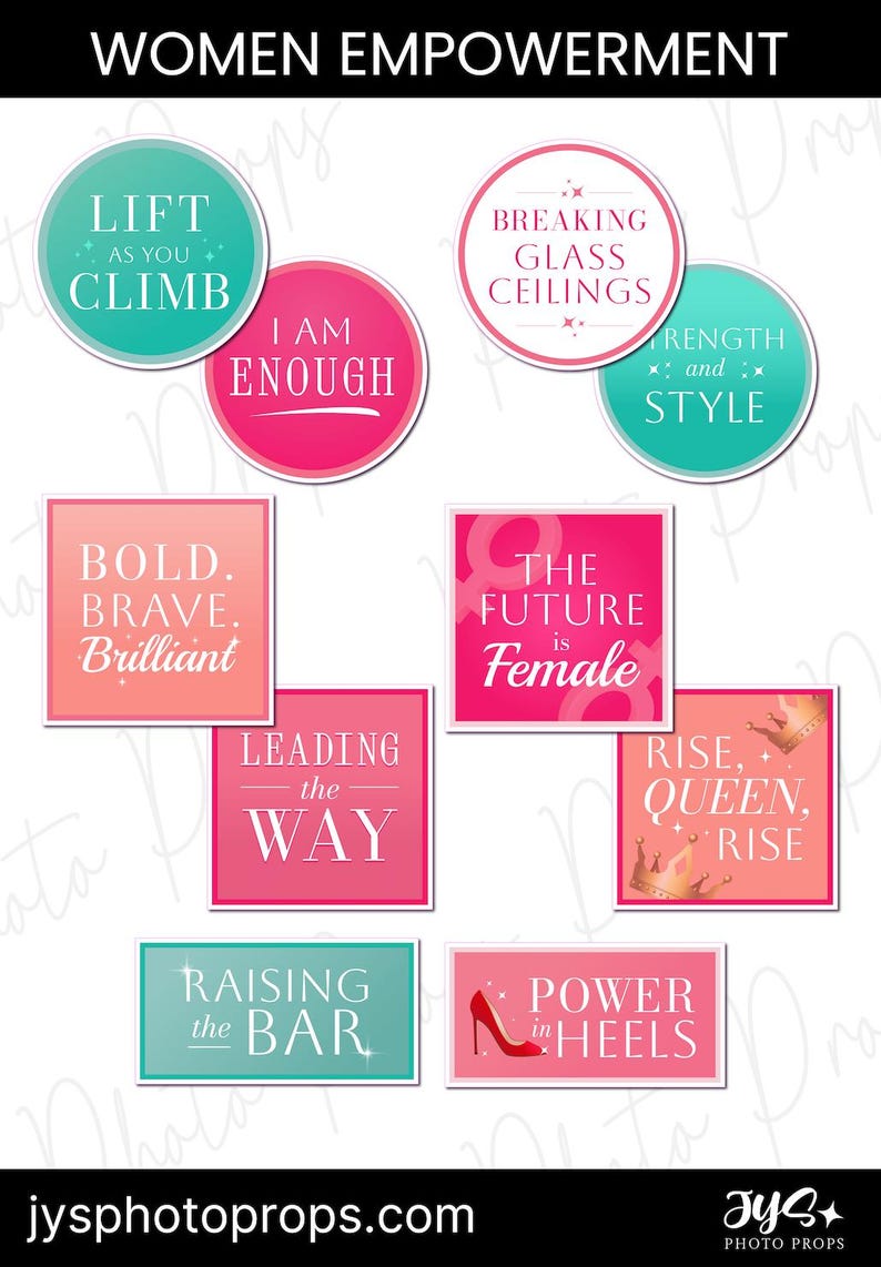 Women Empowerment Photo Booth Props, Photo Booth Props, PVC Props ...