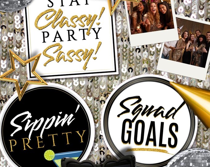 Ready to Party Photo Booth Props, Custom Photo Booth Props, PVC Props ...