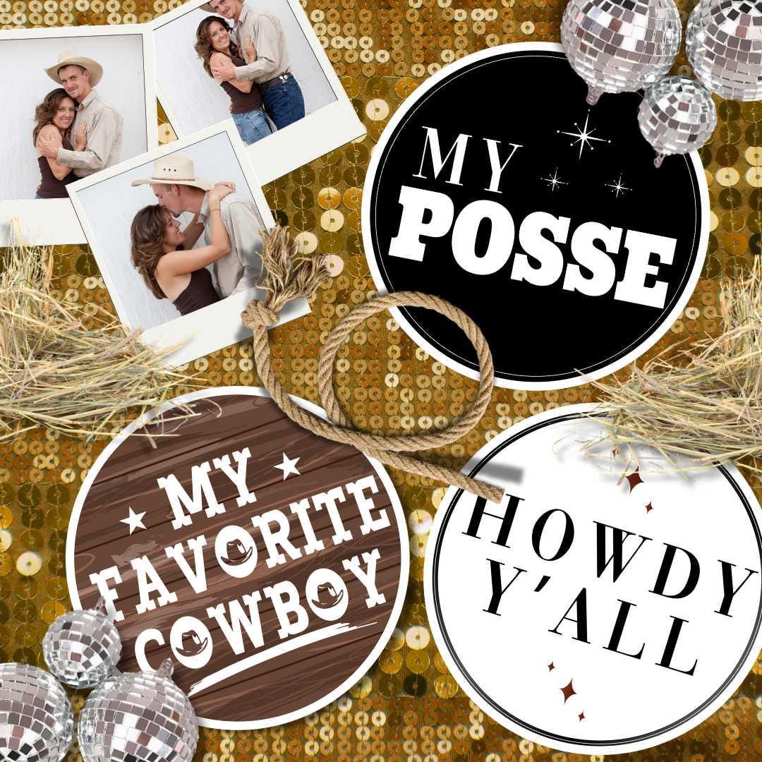 Cowboy Photo Booth Props, Custom Photo Booth Props, PVC Props, Props ...