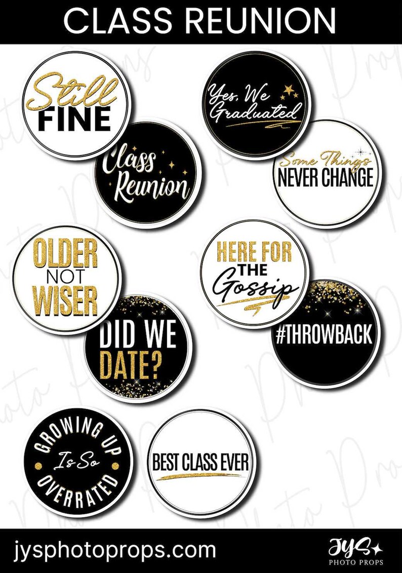 Class Reunion Photo Booth Props - Etsy