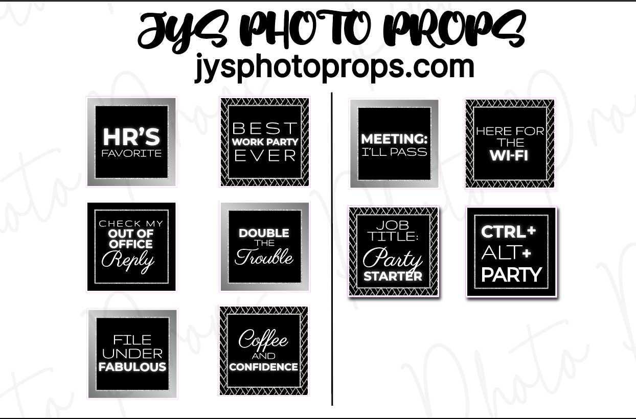 Corporate Glam Photo Booth Props - Etsy