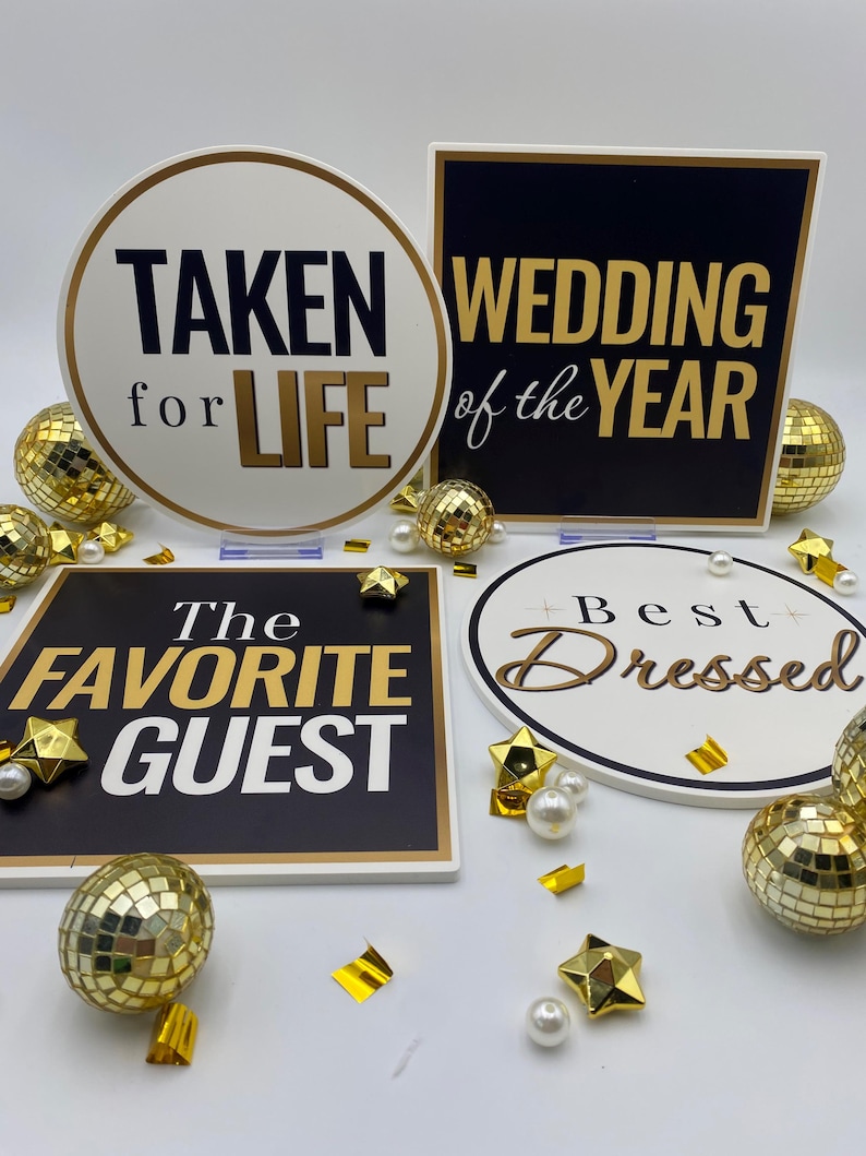 Luxe Wedding Photo Booth Props, Premium Photo Booth Props, PVC Props ...