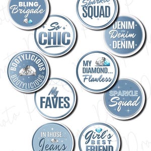 Diamonds & Denim Photo Booth Props, Custom Photo Booth Props, PVC Props ...