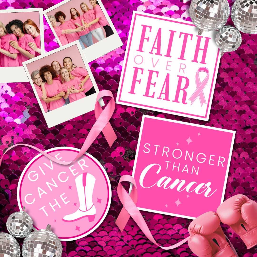 Breast Cancer Photo Booth Props, Custom Photo Booth Props, PVC Props ...