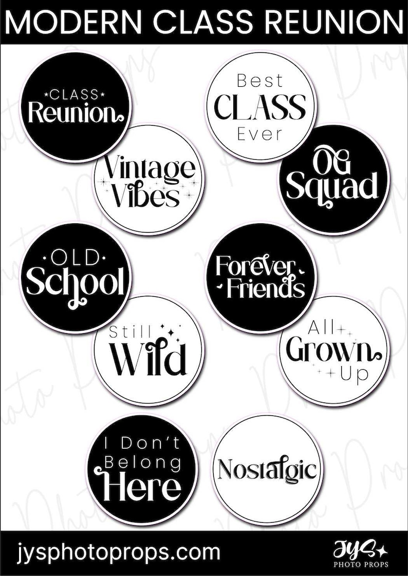 Class Reunion Photo Booth Props - Etsy