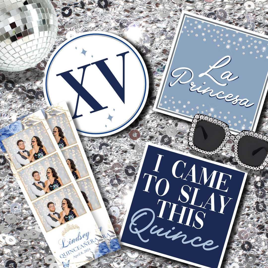 Quince Photo Booth Props, Custom Photo Booth Props, PVC Props, Birthday ...