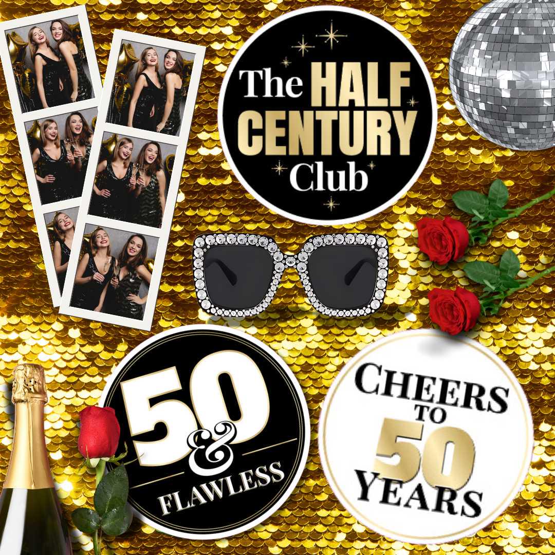 50th Birthday Photo Booth Props - Etsy