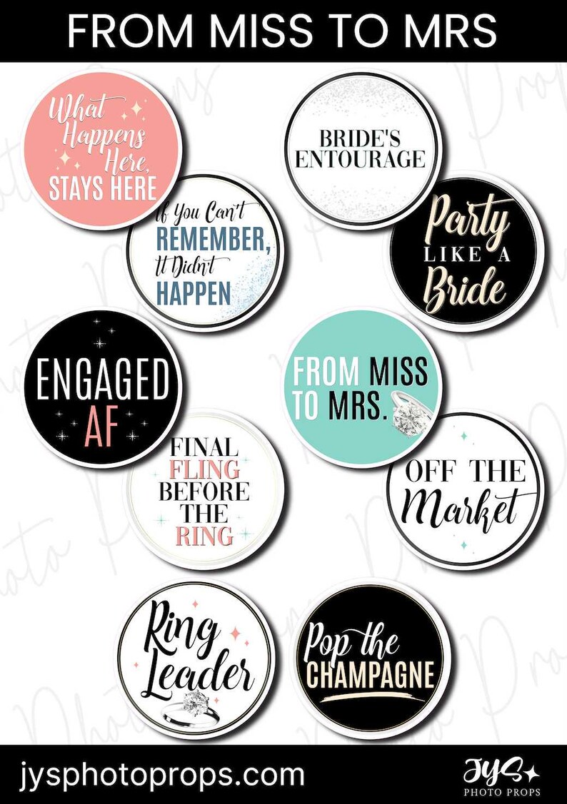 Engaged Photo Booth Props, Custom Photo Booth Props, PVC Props ...