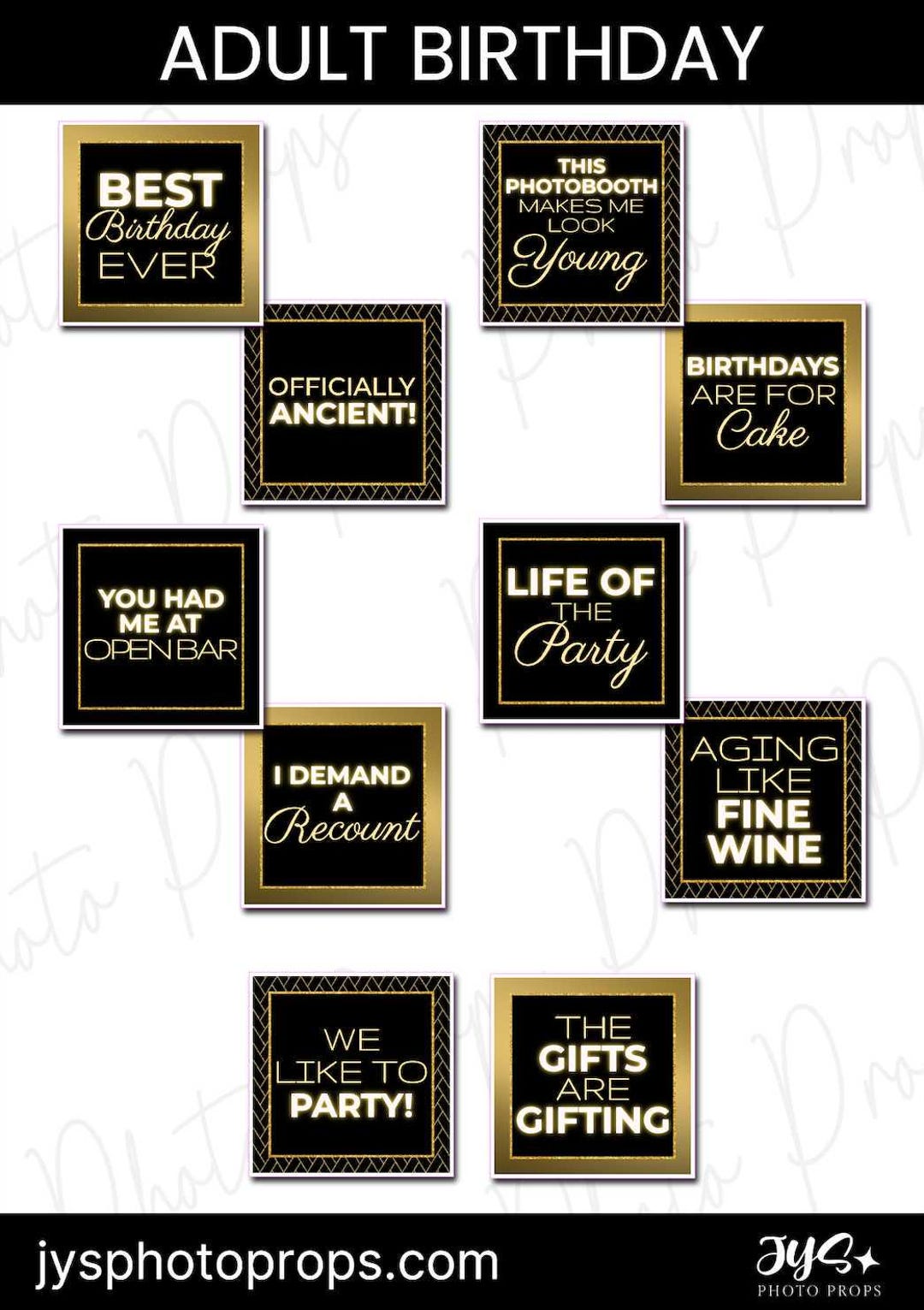 Birthday Photo Booth Props, Photo Booth Props, PVC Props, Custom Props ...