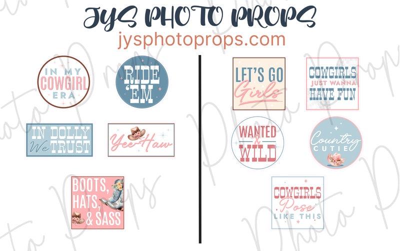 Cowgirl Photo Booth Props, Custom Photo Booth Props, Rodeo Props, Props ...