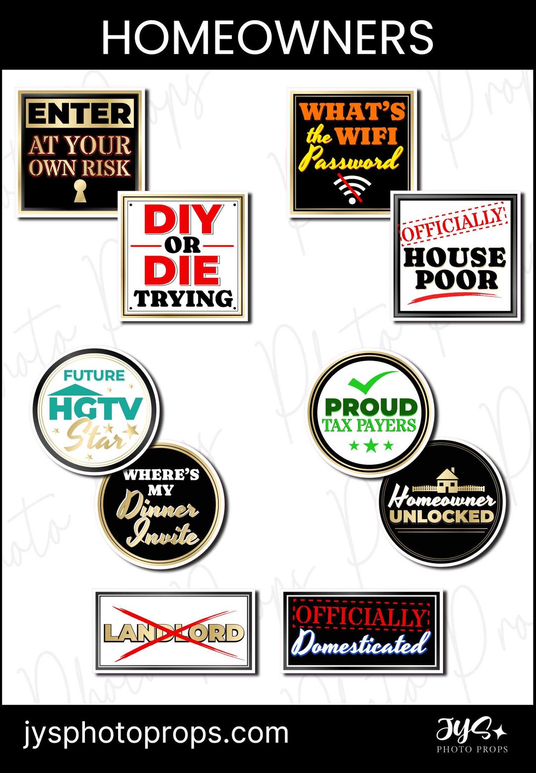 Homeowner Photo Booth Props, Realtor Photo Booth Props, PVC Props ...